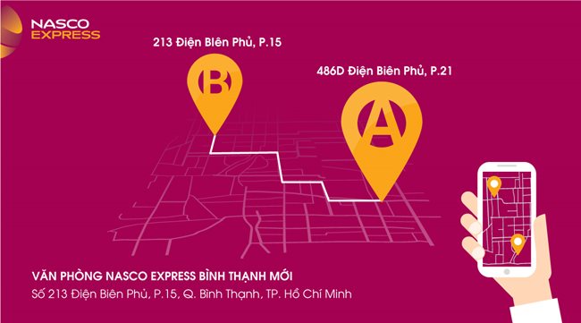 Nasco Express chuyển văn phòng giao dịch tại Bình Thạnh